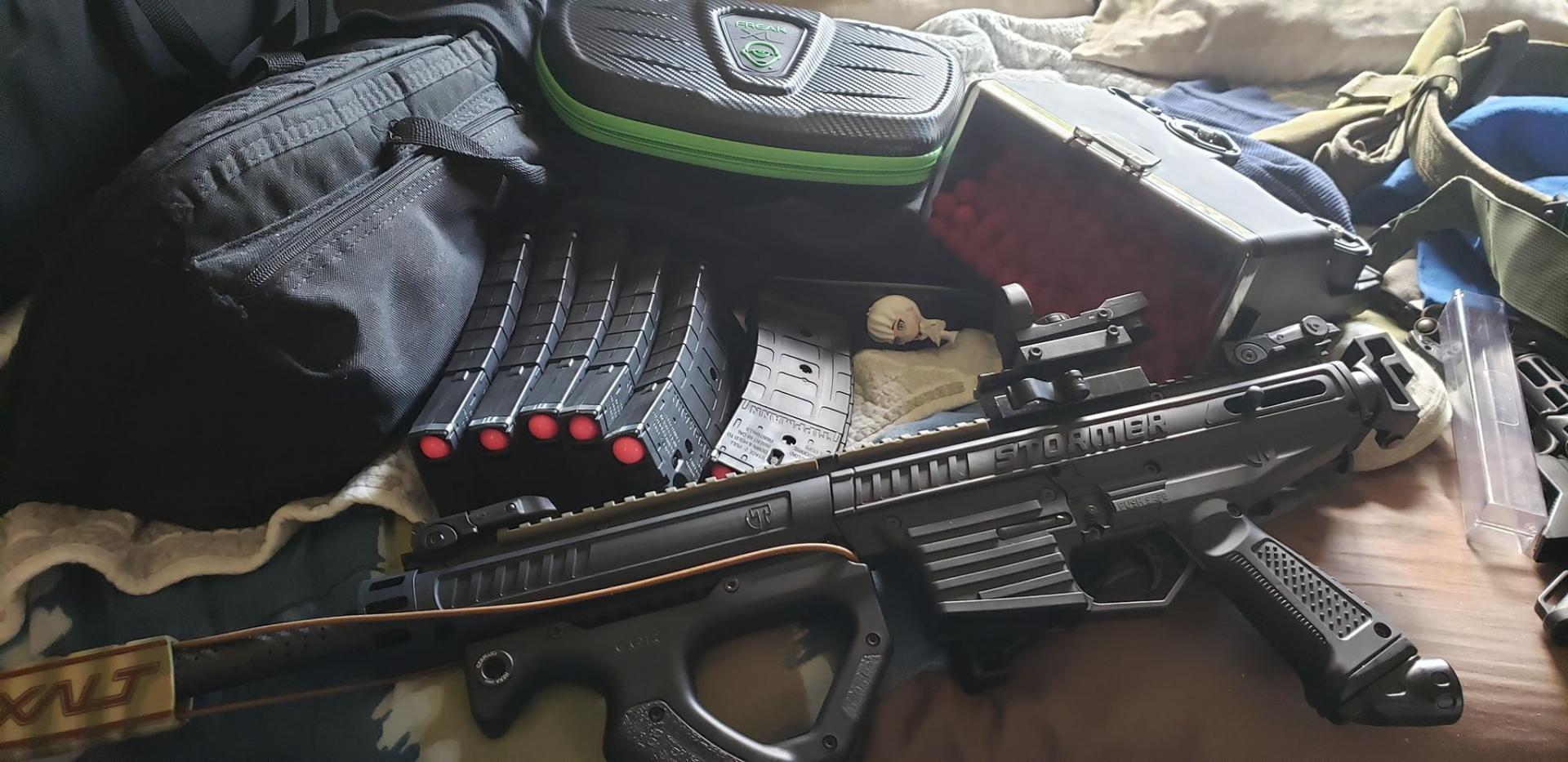 Custom Tippmann Stormer Elite Dual Feed Paintball Gun – MCS